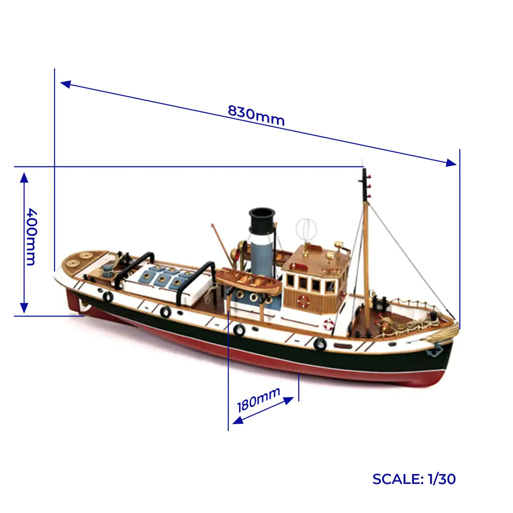 Ulises Tug Boat Model Kit (1:30 Scale) | OcCre 61001 – Ship Model ...