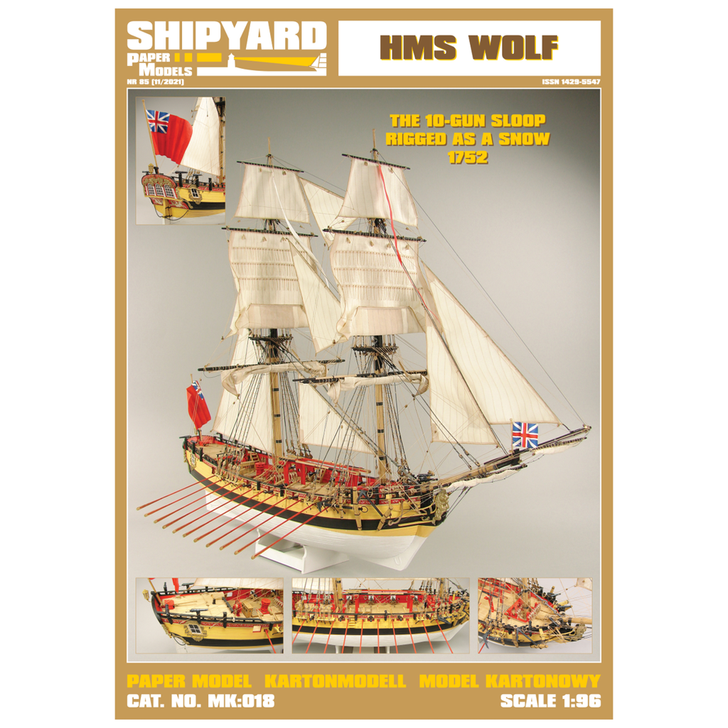 Shipyard HMS WOLF Laser-Cut Card Model Kit - Detailed Replica – Modelland