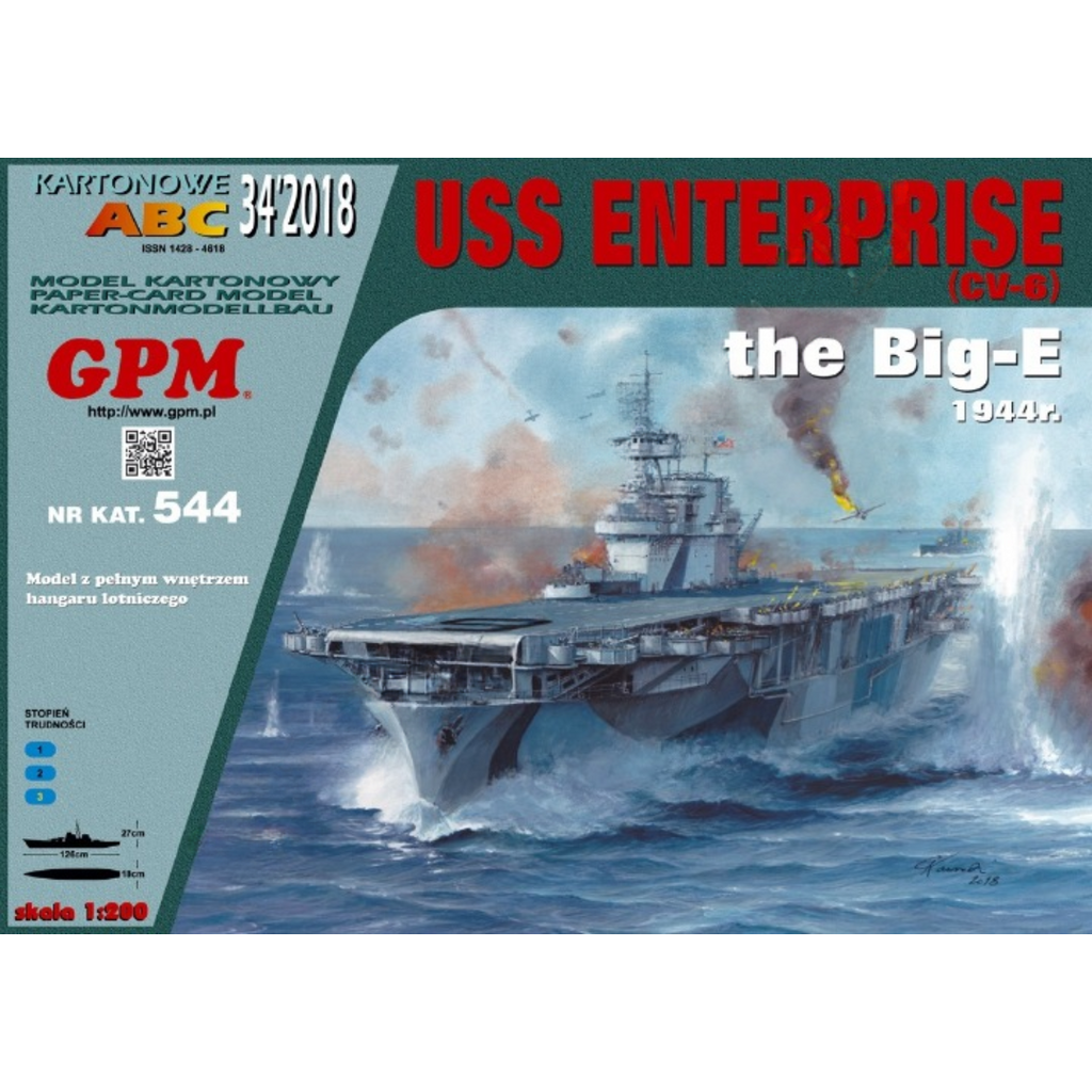 GPM USS Enterprise CV-6 1:200 Scale Card Model Kit – Modelland