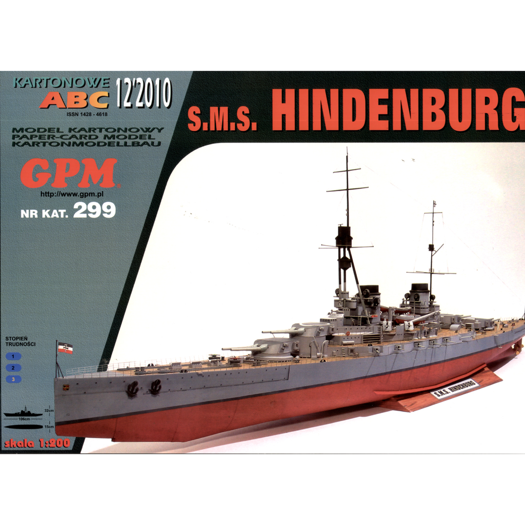 GPM SMS Hindenburg Battlecruiser Model Kit 1:200 - Detailed Replica ...