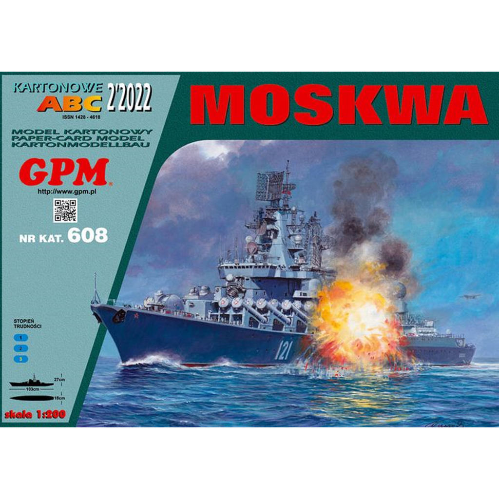 GPM Moskwa 1:200 Naval Card Model Kit - High Detail Replica – Modelland