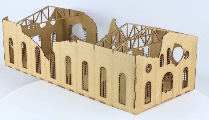 1:56 Scale Destroyed Building Kit - Laser Cut HDF Diorama – Modelland