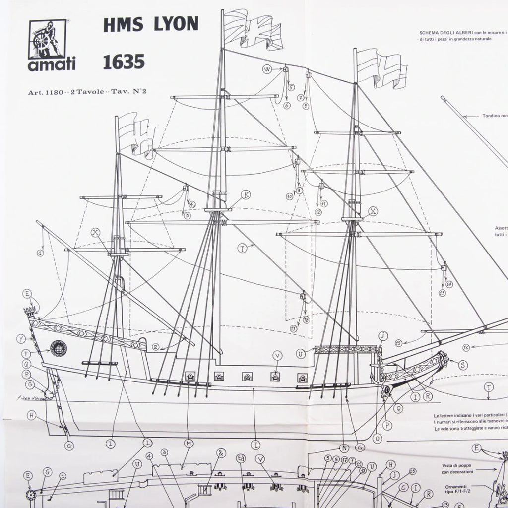 Construction Plans for HMS Lyon Lee by Amati (B1180) | Model Ship ...