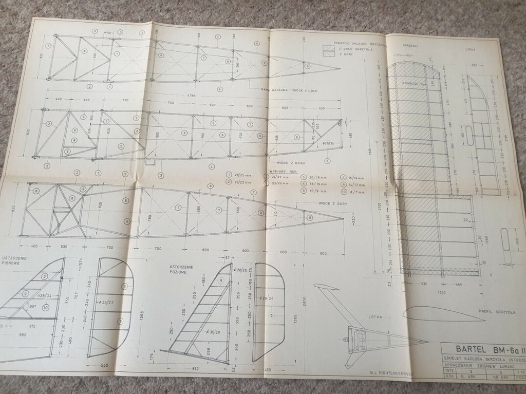 Bartel BM-5 & BM-6 Aircraft Plans - Polish Trainer Blueprints – Modelland