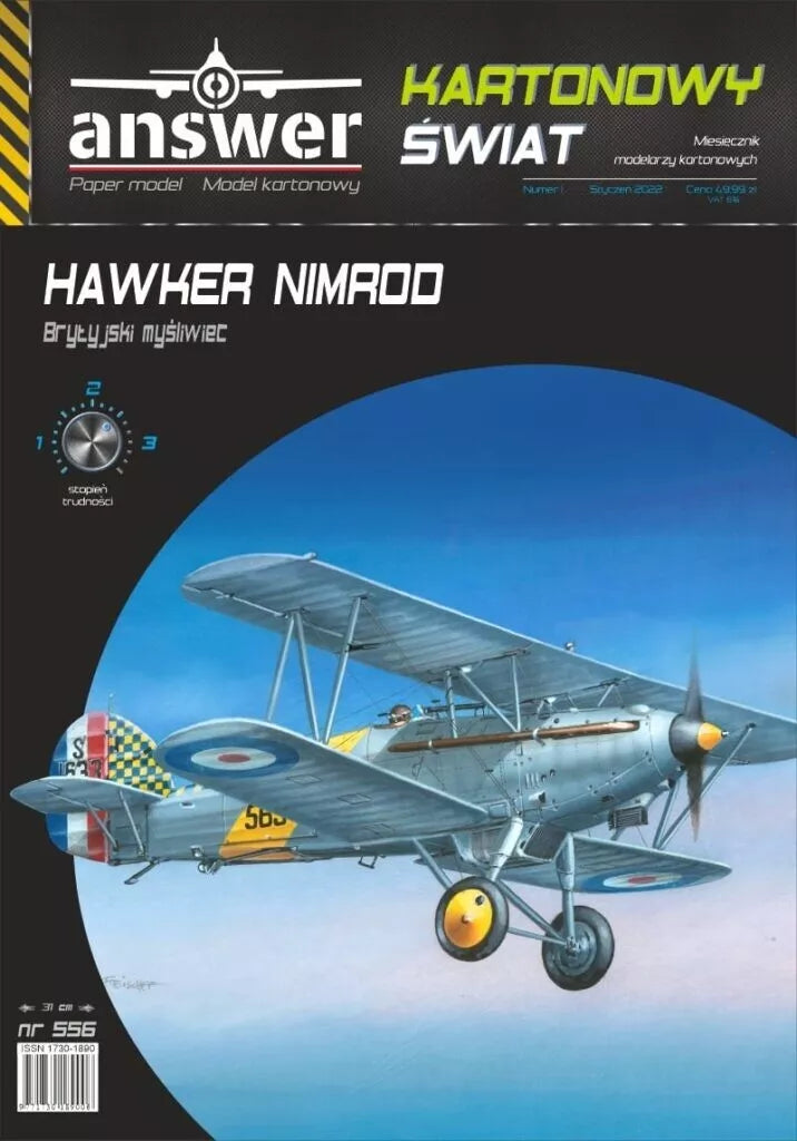 Hawker Nimrod 1:33 Scale Card Model Kit by Answer/Angraf – Modelland