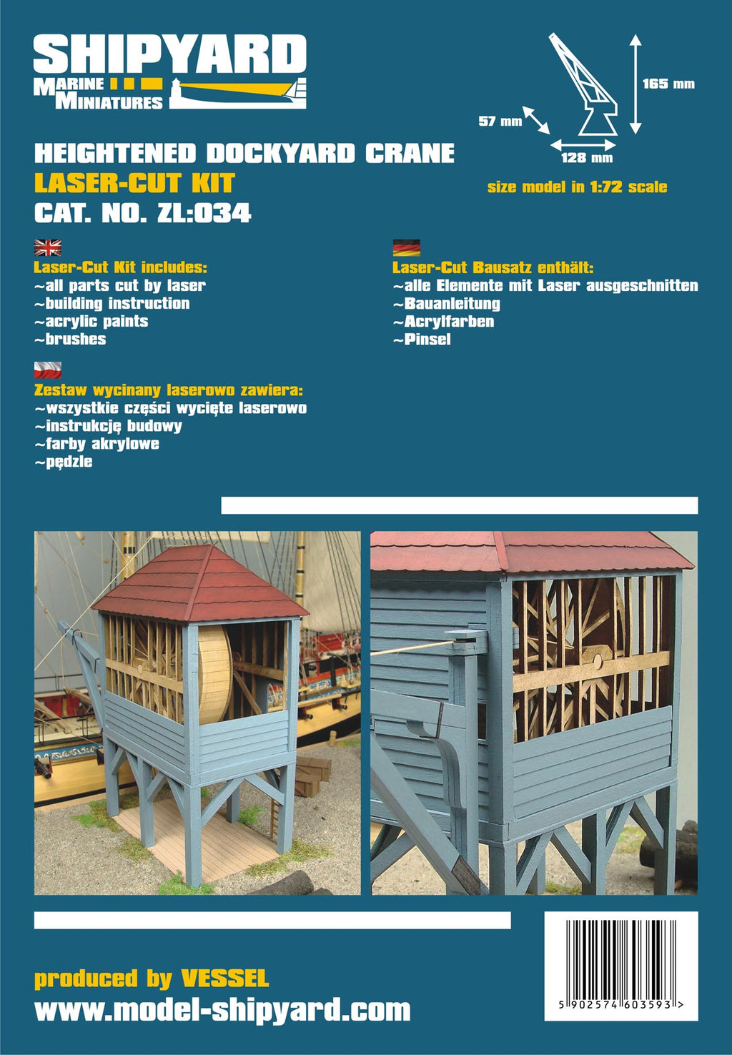 Shipyard 1:72 Dockyard Crane Model Kit with Laser Parts – Modelland