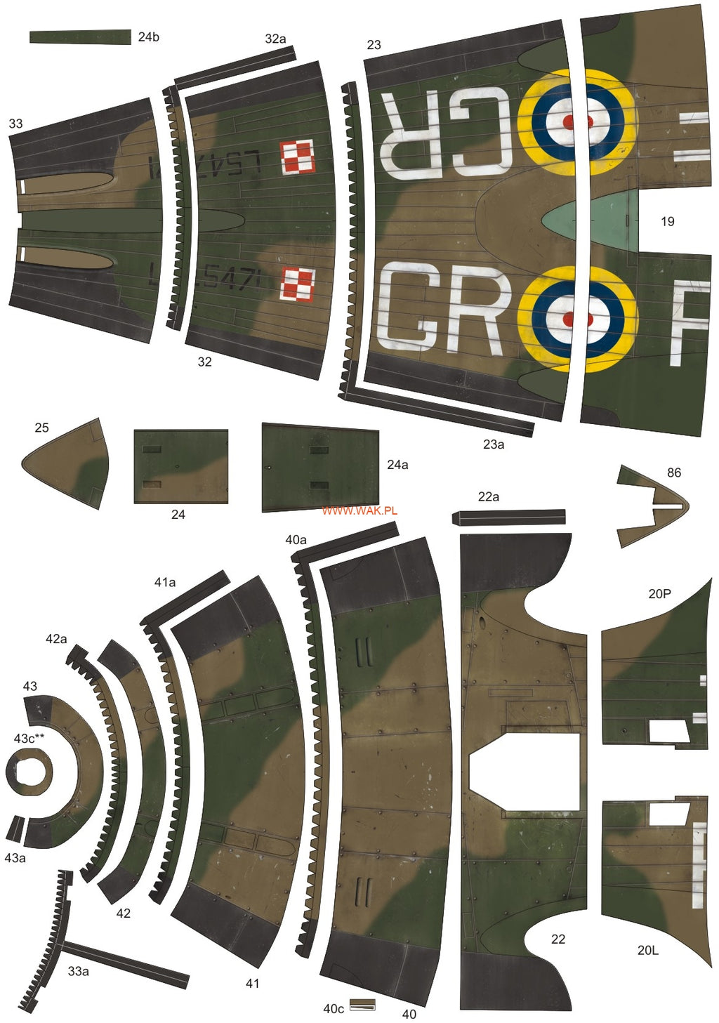 FAIREY BATTLE MK.1 1:33 Scale Card Model Kit - WAK Publishing – Modelland