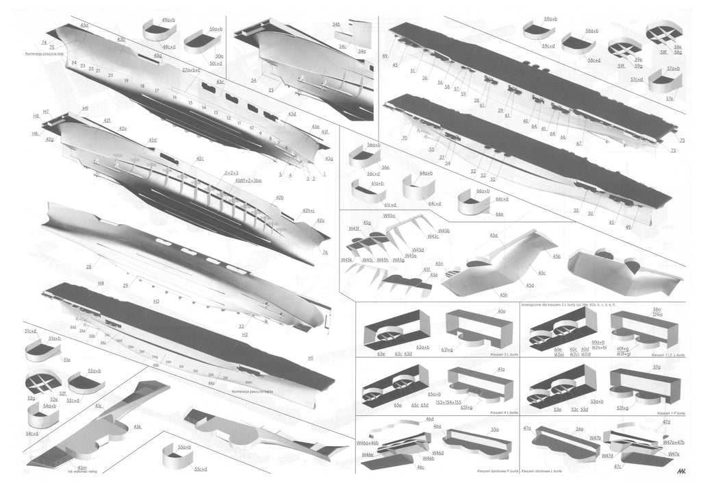 USS Saratoga CV-3 1:200 Scale Card Model Kit - GPM – Modelland
