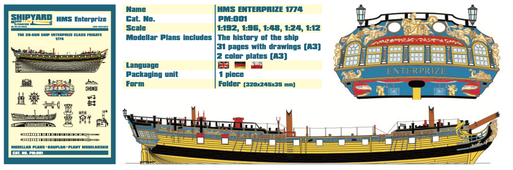HMS Enterprize Ship Plans - Detailed Scale Modeling Blueprints – Modelland