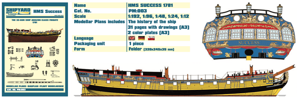 Shipyard's HMS Success Plans - Detailed Model Ship Guide – Modelland