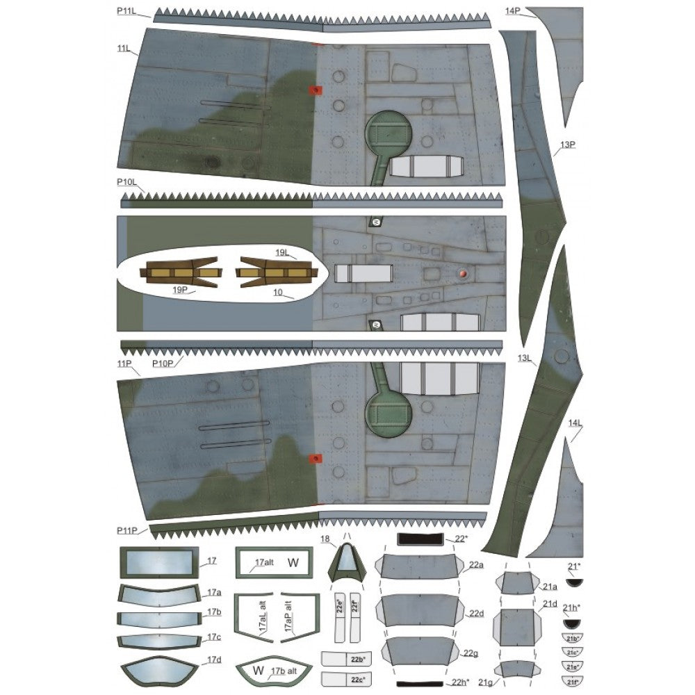 1:33 SPITFIRE MK. IIA Card Model Kit - WAK Publishing – Modelland
