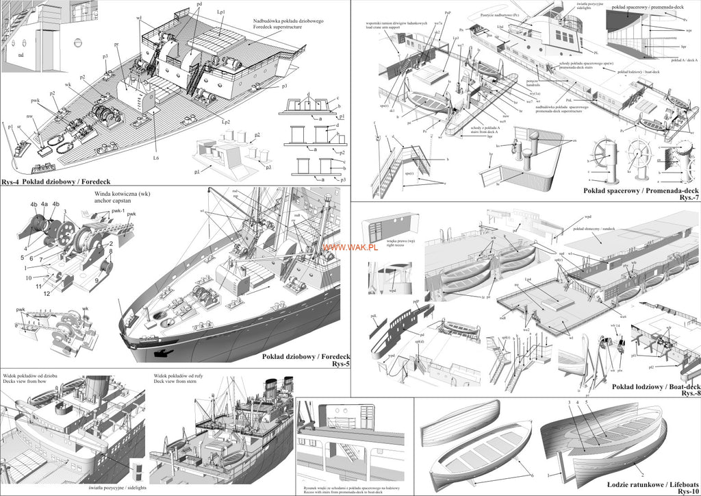 Batory Ocean Liner Card Model Kit 1:200 - WAK Publishing – Modelland