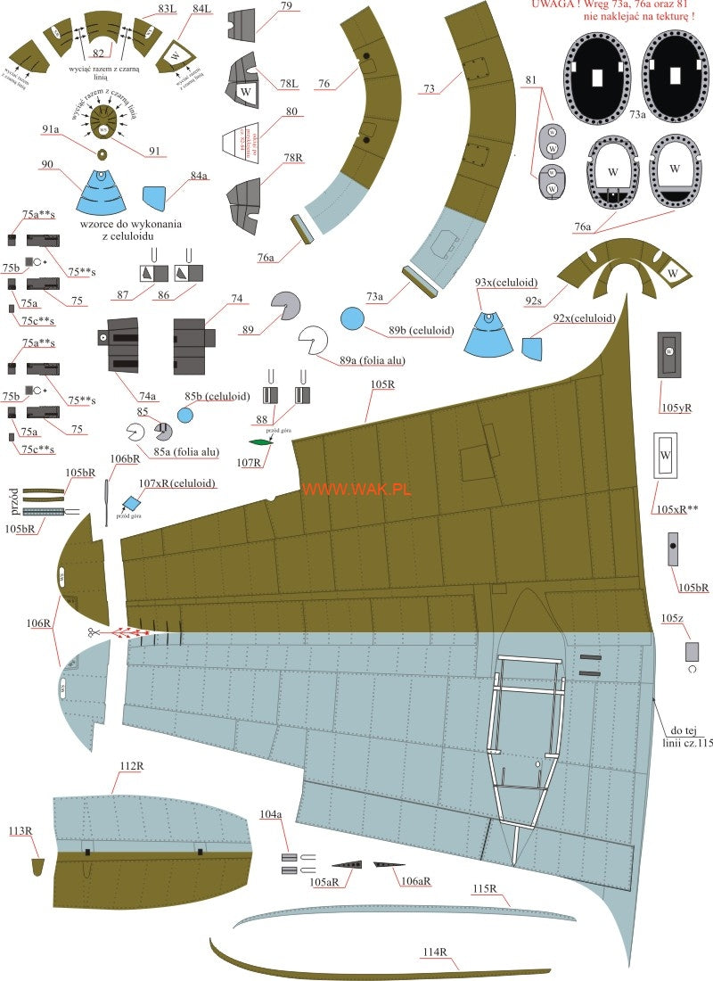 PZL-38 Wilk Card Model Kit 1:33 - WAK Publishing – Modelland